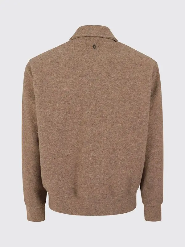 DONDUP Virgin Wool Shirt-style Bomber Jacket With Flap Pockets