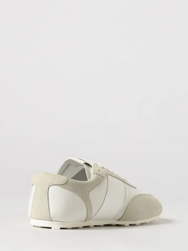 Marni Bicolour Calfskin Leather Lace-up Sneakers With Serrated Sole
