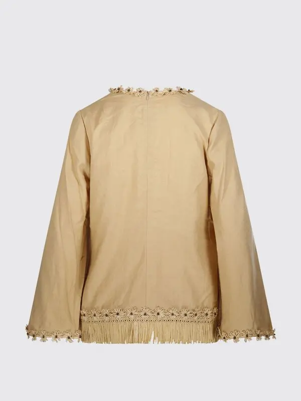 Zimmermann Mahon Cotton Blouse With Embroidery And Fringe Applications