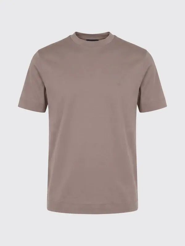 Emporio Armani Lyocell And Cotton Jersey Crew-neck T-shirt - Sand