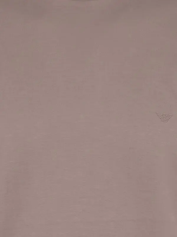 Emporio Armani Lyocell And Cotton Jersey Crew-neck T-shirt - Sand