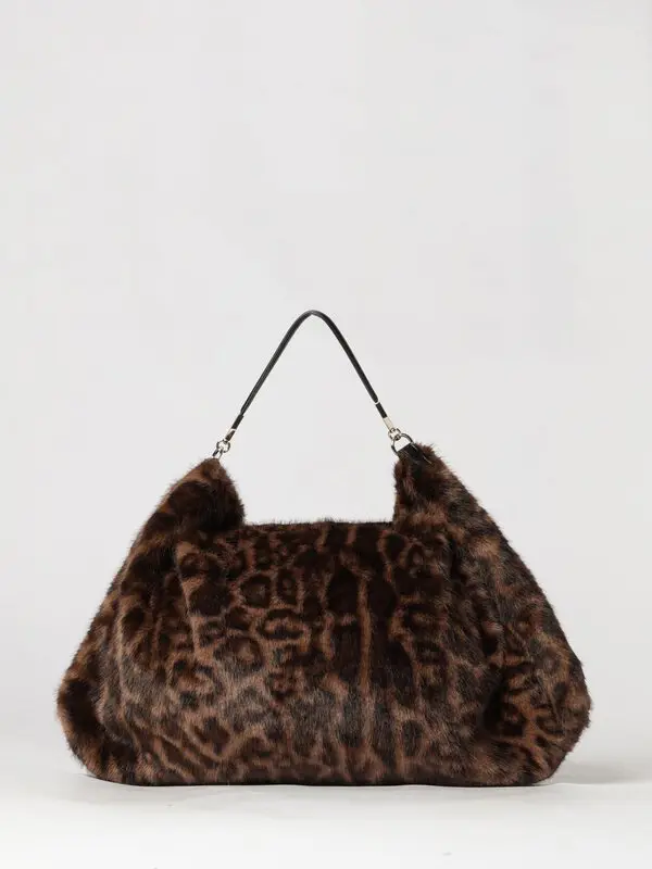 Liu Jo Large Animal Print Faux Fur Tote Bag