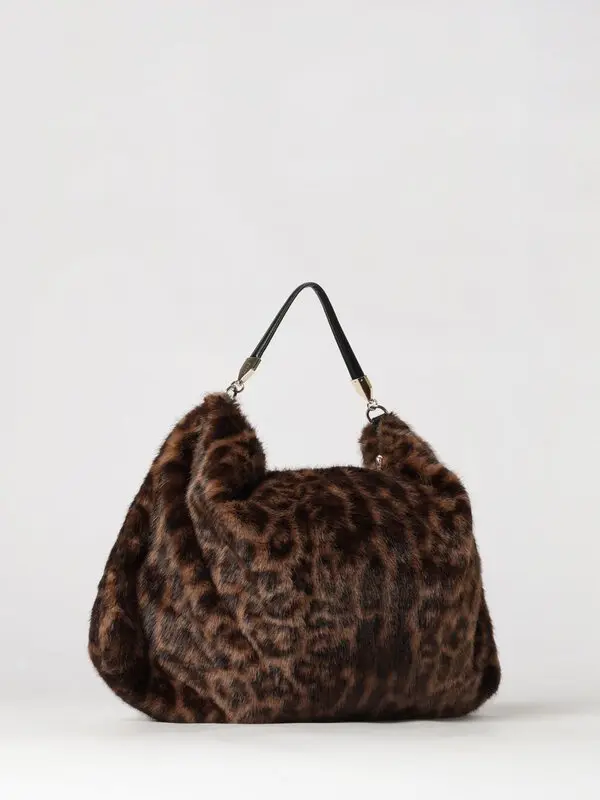 Liu Jo Large Animal Print Faux Fur Tote Bag