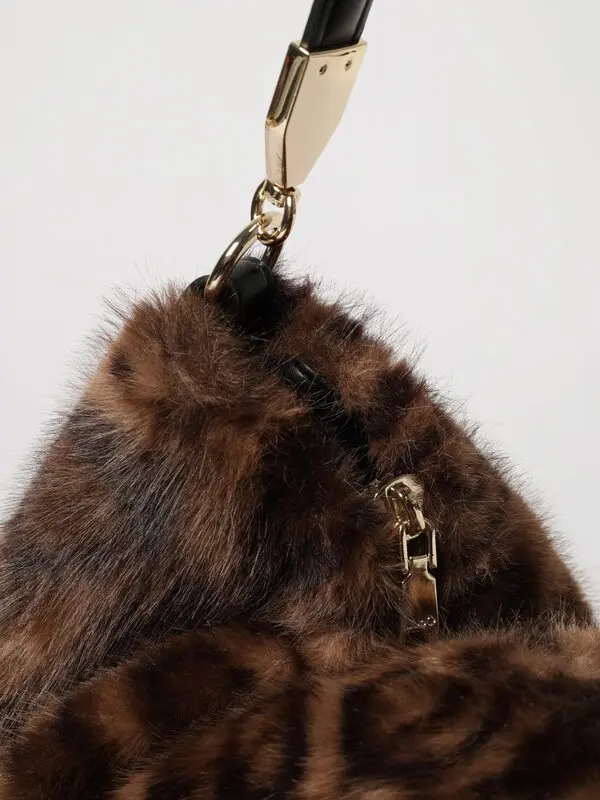Liu Jo Large Animal Print Faux Fur Tote Bag