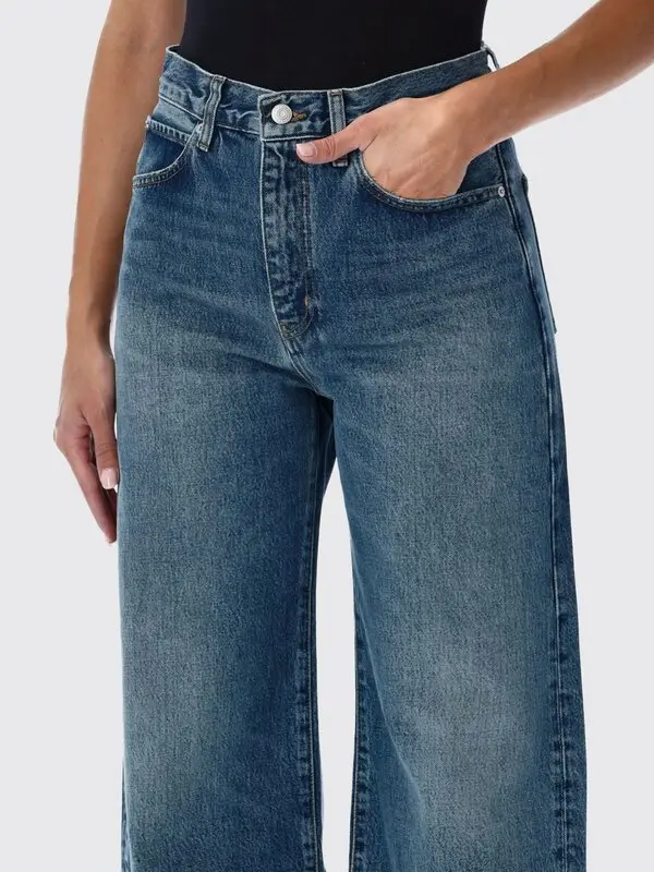 FRAME The Loose High-waisted Wide Leg Baggy Jeans - Denim