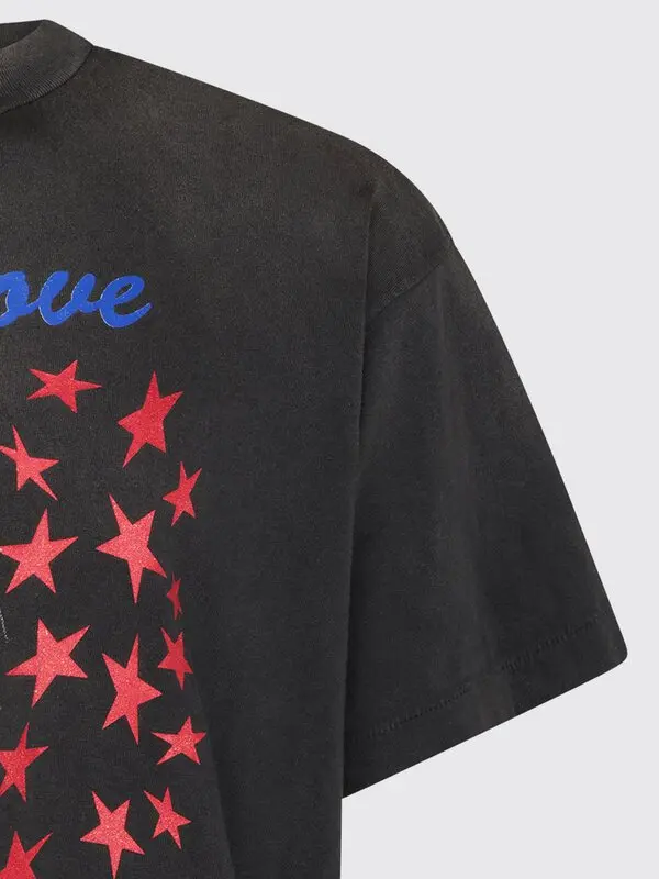 SAINT MXXXXXX Graphic Print Dropped Shoulder Cotton T-shirt