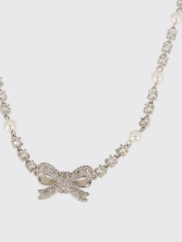 SELF-PORTRAIT Crystal And Faux Pearl Brass Choker Necklace