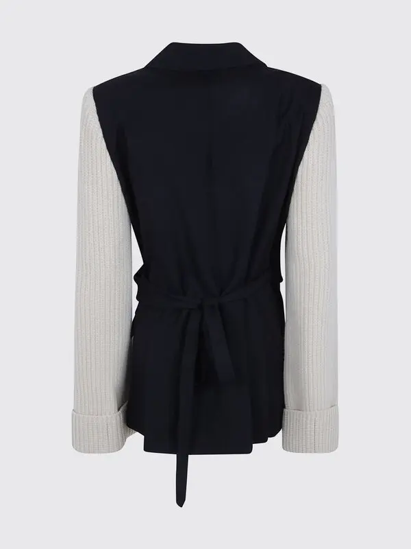 Dries Van Noten Wool Robe-style Cropped Blazer With Peak Lapels