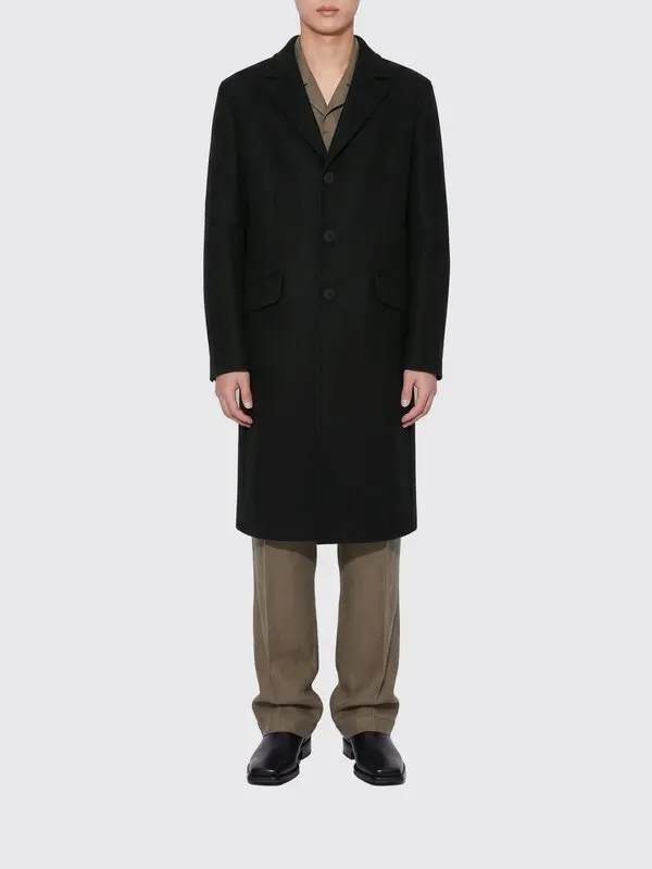 JIL SANDER Single-breasted Long Coat In Virgin Wool And Cashmere