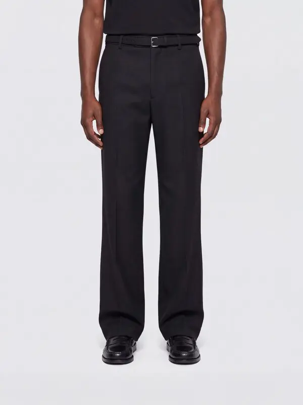 Dries Van Noten Wool Wide-leg Trousers With Adjustable Belt