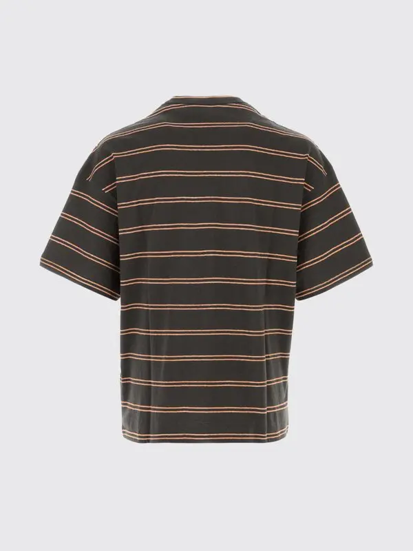 JIL SANDER Striped Cotton T-shirt With Dropped Shoulders