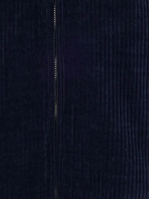 Emporio Armani High-neck Stretch Velvet Jacket With Zip Closure