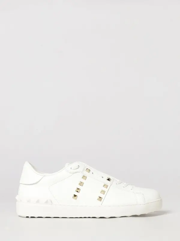 Valentino Garavani Rockstud Untitled Studded Smooth Leather Trainers
