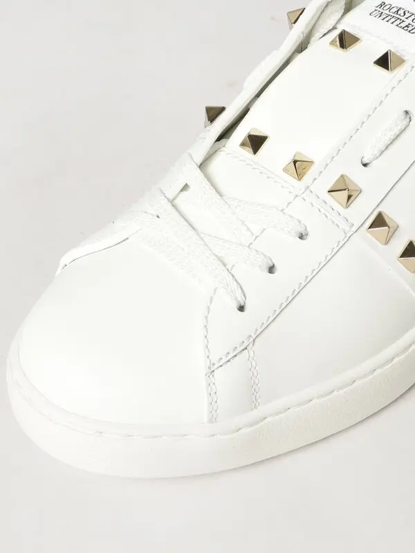 Valentino Garavani Rockstud Untitled Studded Smooth Leather Trainers