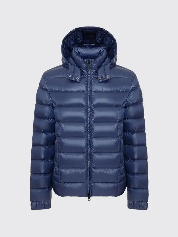 COLMAR Water-repellent Nylon Short Puffer Jacket With Detachable Hood - Navy