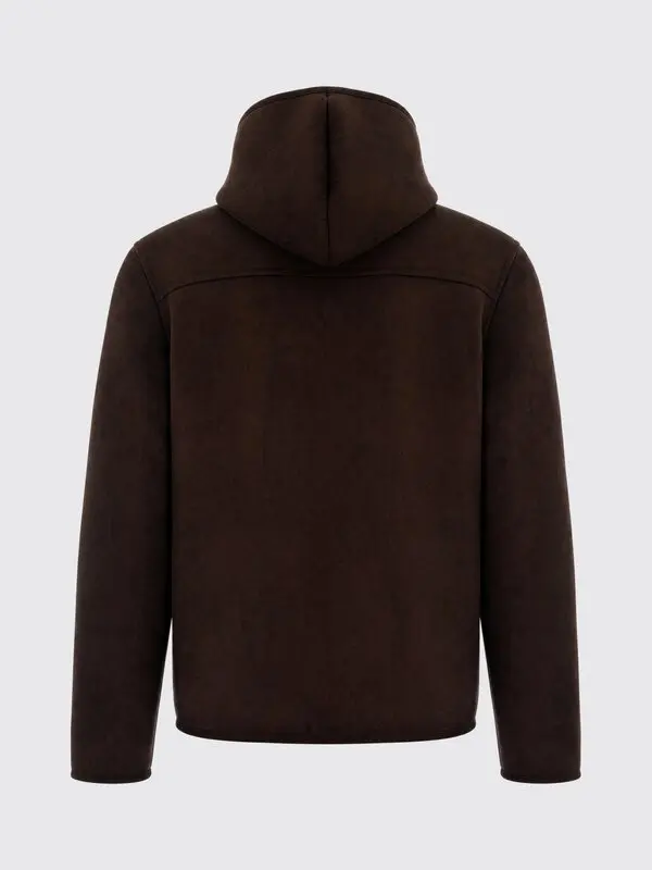 COLMAR Hooded Jacket In Faux Suede Leather