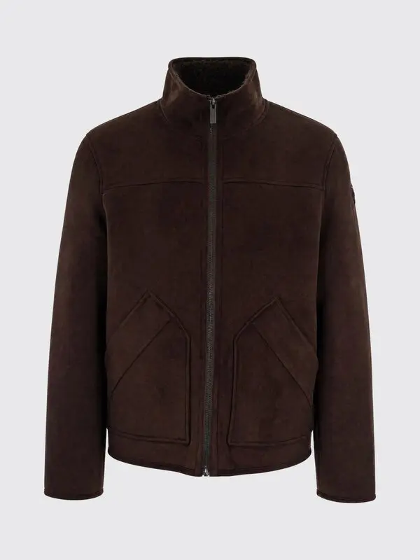 COLMAR Short Jacket In Faux Suede Leather With High Neck