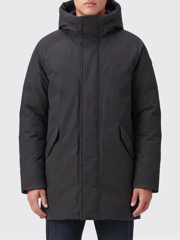Moose Knuckles Knee-length Windproof Parka In Recycled Polyester