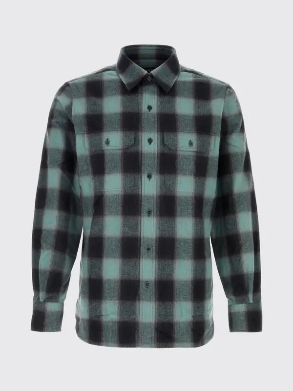 TOM FORD Slim Fit Check Cotton Shirt With Curved Hem