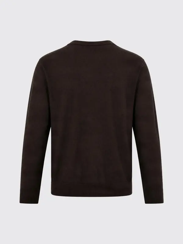BALLANTYNE V-neck Pure Wool Cardigan With Ribbed Trims