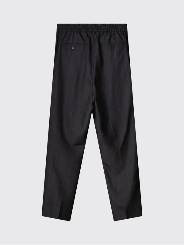 AMI Paris Pinstriped Slim Fit Wool Trousers With Elastic Waist