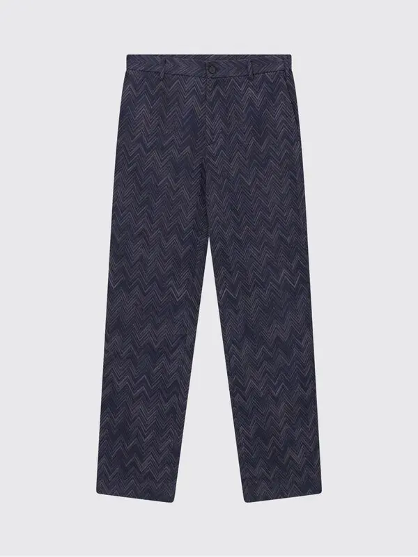 Missoni Slim Fit Zig-zag Wool Blend Chino Trousers