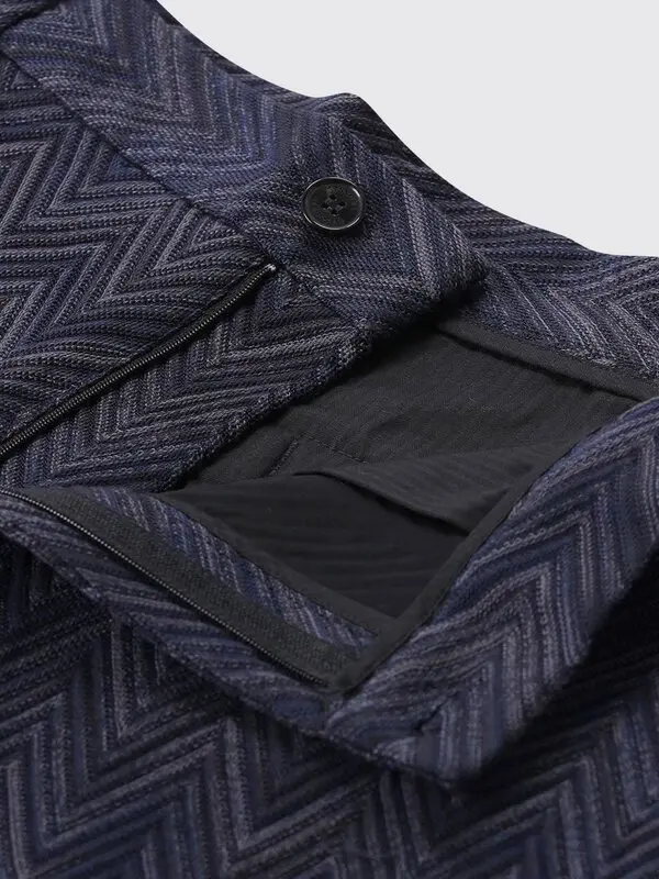 Missoni Slim Fit Zig-zag Wool Blend Chino Trousers