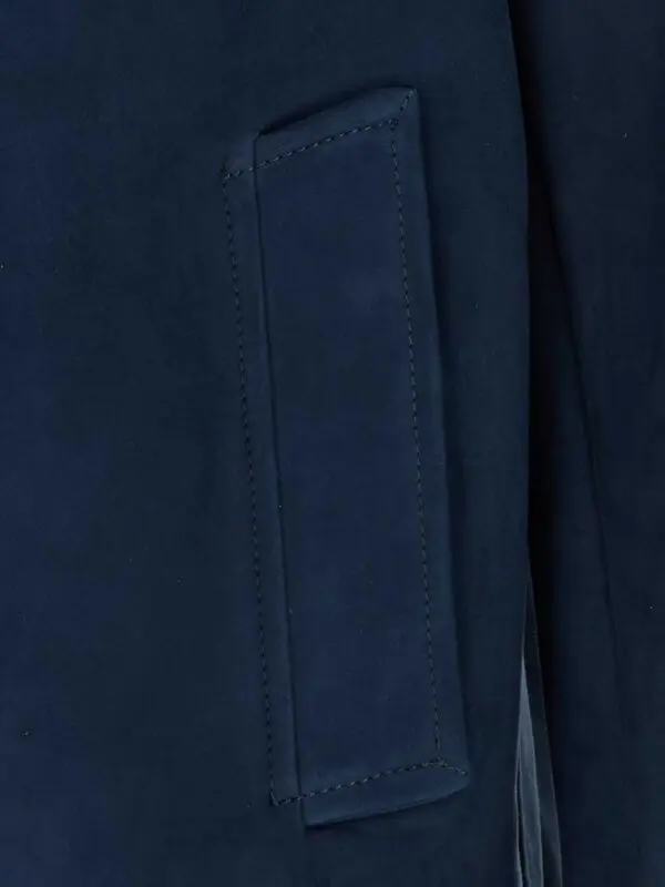 SALVATORE SANTORO Ovine Leather Shirt Jacket With Classic Collar