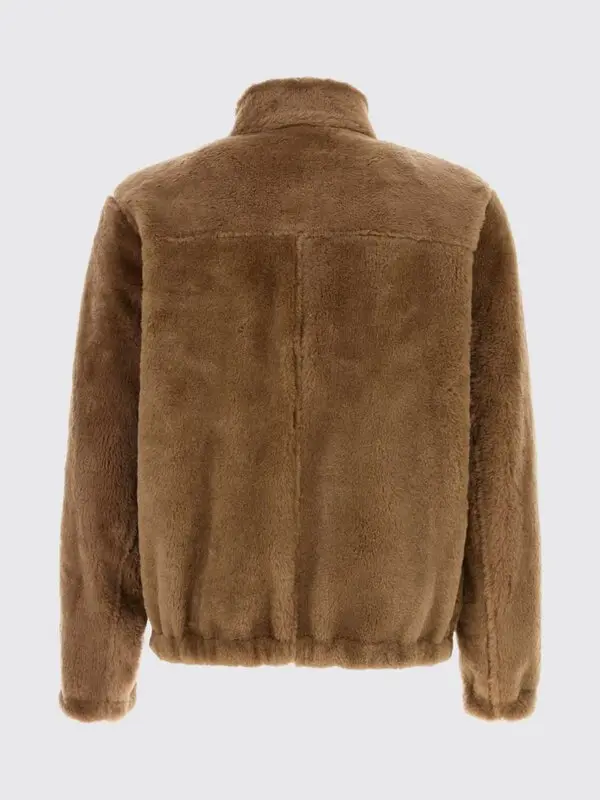 SALVATORE SANTORO High-neck Ovine Leather Sports Jacket With Zip Closure