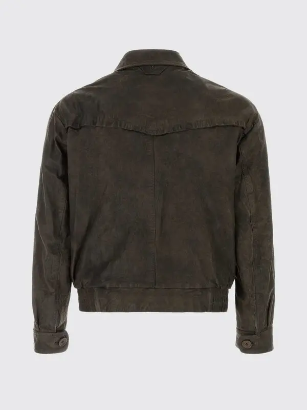 SALVATORE SANTORO Ovine Leather Bomber Jacket With Classic Collar