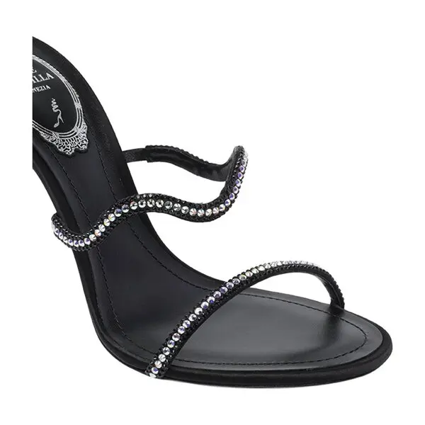 Rene Caovilla Pump Sandals With Rhinestones