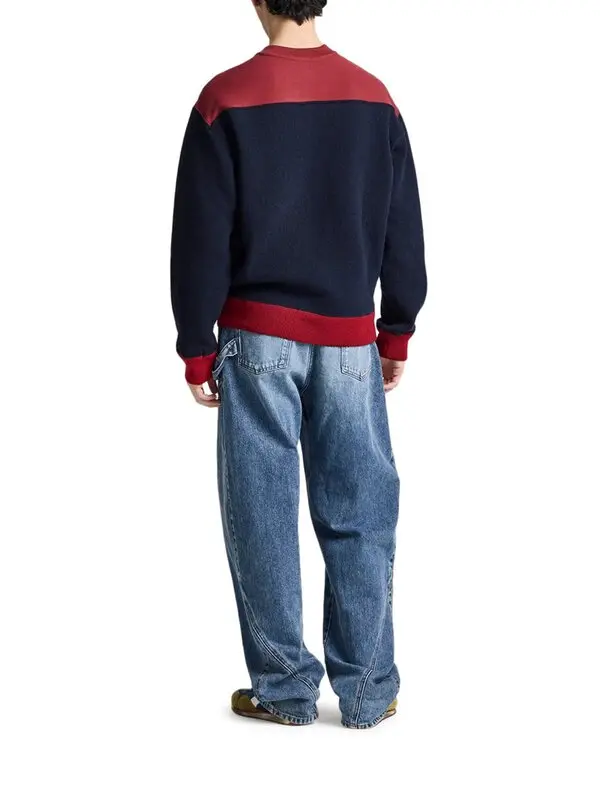 JW Anderson J.w.anderson Color-block Zip-detail Crew-neck Sweatshirt - Multicolor