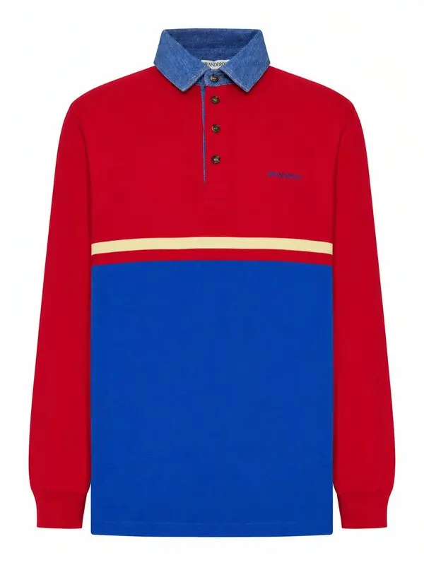 JW Anderson J.w.anderson Two-tone Cotton Polo Shirt - Multicolor