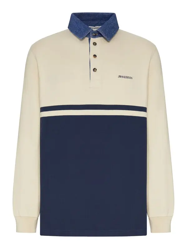 JW Anderson J.w.anderson Two-tone Cotton Polo Shirt - Multicolor