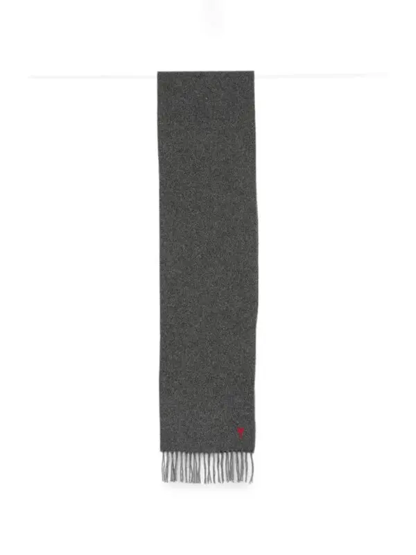 AMI Paris De Coeur Wool Scarf