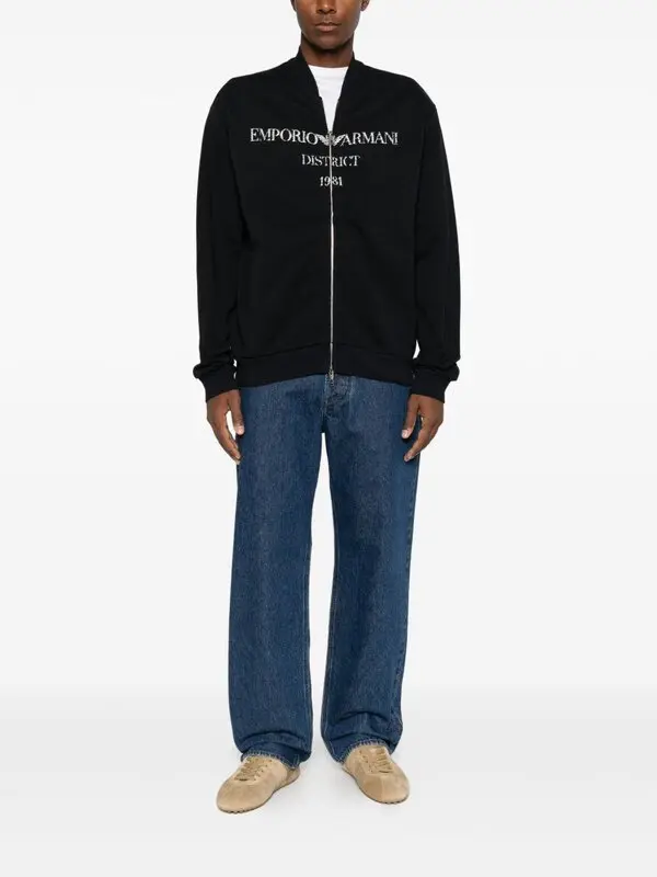 Emporio Armani Logo Cotton Bomber Jacket