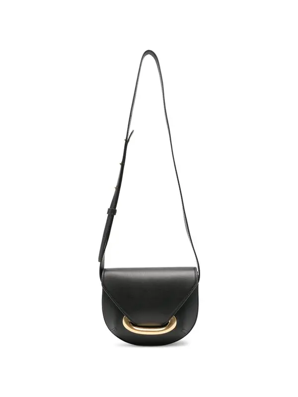 WANDLER Mini Leather Crossbody Bag With Adjustable Strap & Magnetic Closure - Nero