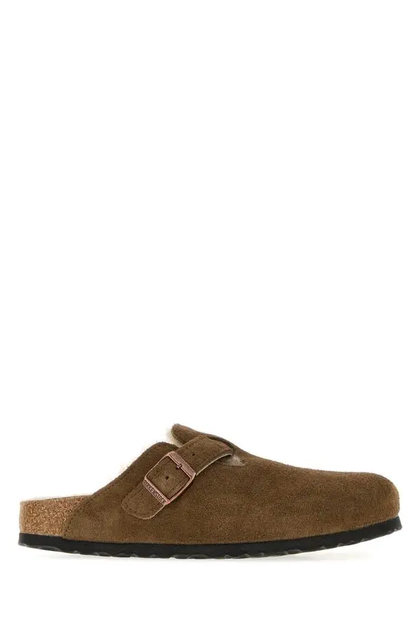 BIRKENSTOCK Suede Boston Shearling Slippers