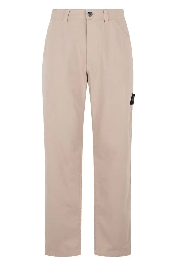 Stone Island Cargo Pants In Twill Cotton