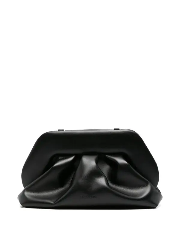 THEMOIRE Mini Clutch Handbag With Removable Shoulder Strap And Magnetic Closure - Nero