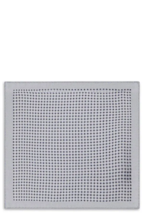 BOSS Pocket Handkerchief In Linen-cotton Blend - Grey
