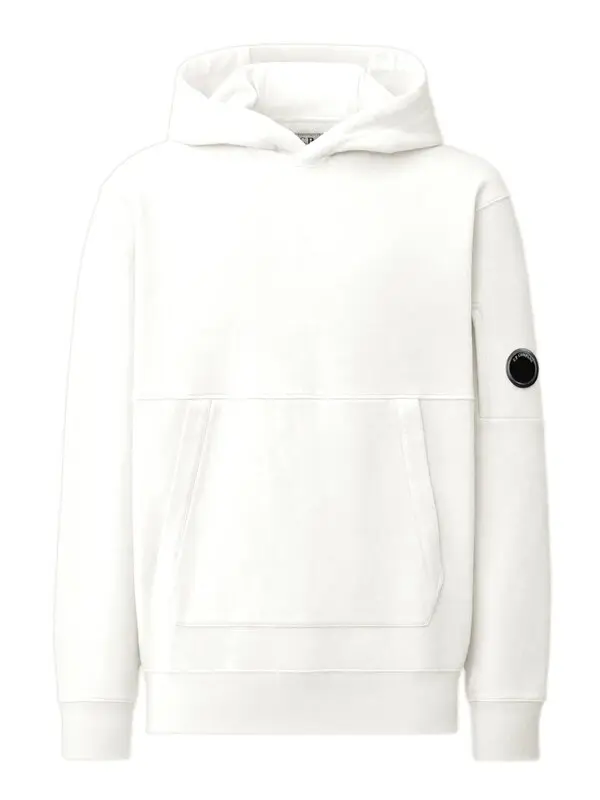 C.P. COMPANY Zip-front Polo Collar Sweatshirt With Embroidered Chest Logo