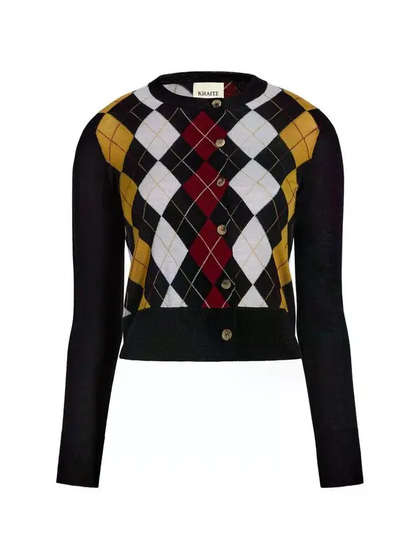 Khaite Rita Cardigan In Multi - Black