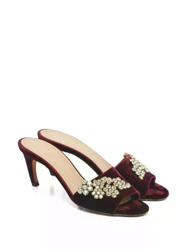 Dior Crystal-embellished Velvet Heeled Sandals