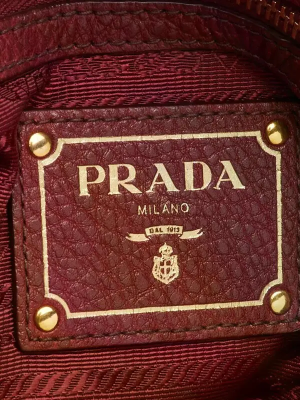 Prada Vitello Daino Tote Bag - Red