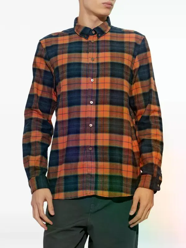 Paul Smith Checked Button-down Collar Shirt