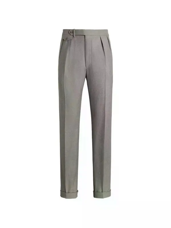 Ralph Lauren Purple Label Pleated Pressed-crease Trousers