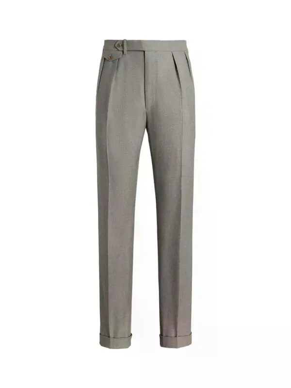 Ralph Lauren Purple Label Pleated Pressed-crease Trousers