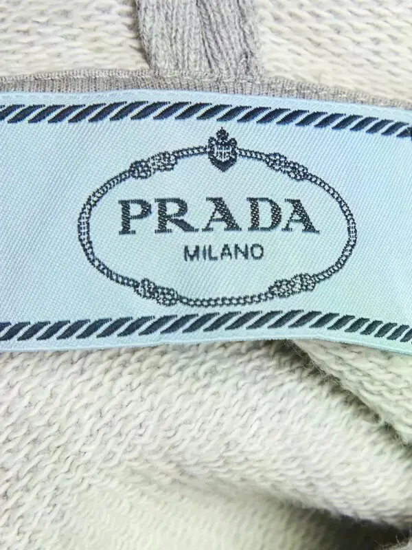 Prada 2022 Logo-waistband Cropped Hoodie