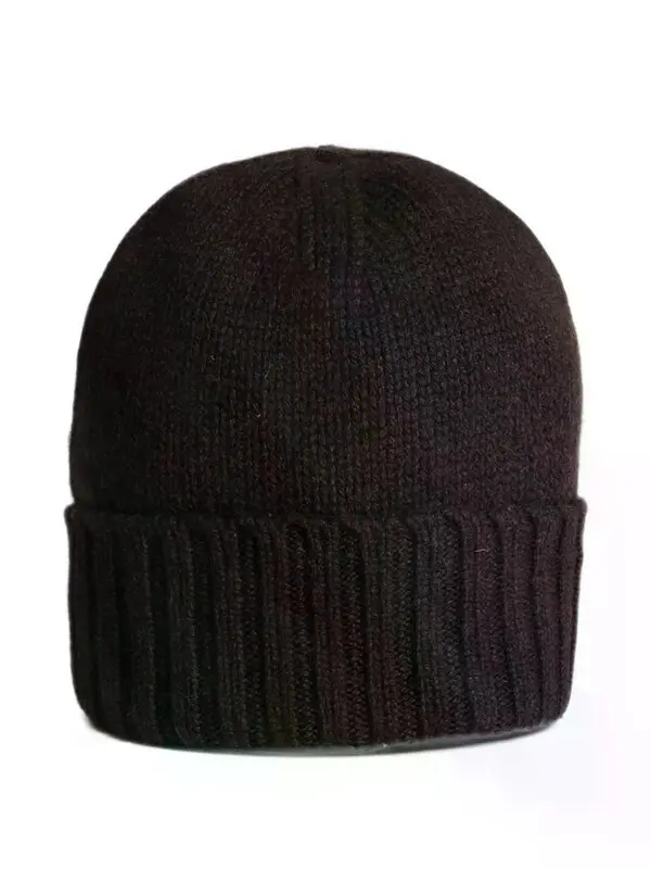 SCAGLIONE Ribbed-knit Cashmere Beanie Hat - Brown